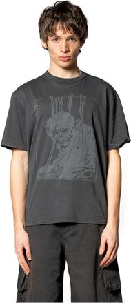 Our Legacy Homme, Tops, Noir, Taille: XS Box T-Shirt Angry Fan Mail Print