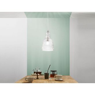 Luce-Ambiente-Design Pendelleuchte GALWAY einflammig, Kristallglas Transparent facettiert, &Oslash; 23cm