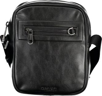 Calvin Klein Homme, Sacs, Noir, Taille: ONE Size Sac Bandouli&egrave;re Homme Noir D&eacute;tails Contrast&eacute;s