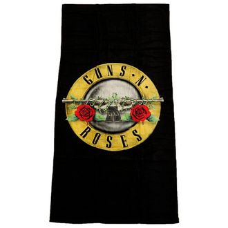 Guns n' Roses Strandtuch aus Baumwolle (140 cm x 70 cm) (schwarz, gelb, rot), schwarz, gelb, rot, 140 cm x 70 cm