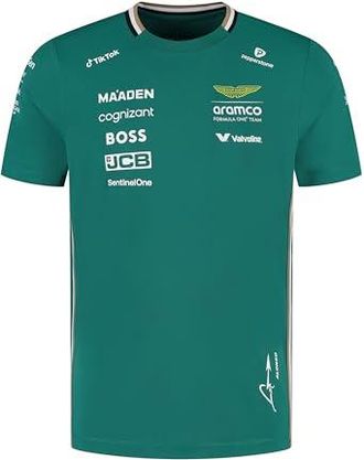 Aston Martin F1 2025 Homme T-Shirt Équipe Fernando Alonso Vert - Taille: 3XL