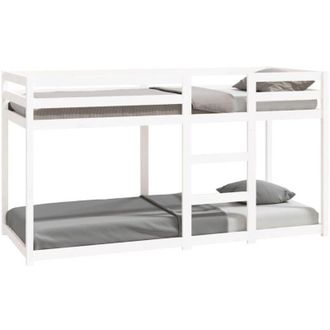 vidaXL Etagenbett Wei&szlig; 80x200 cm Massivholz Kiefer Vidaxl