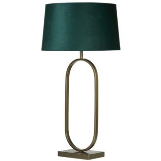Searchlight Lampe de table Modish bronze avec capuchon &eacute;meraude - EU94102EM