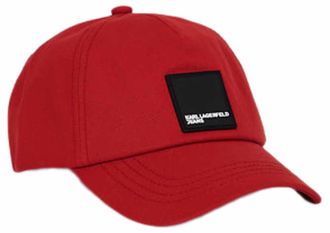 Karl Lagerfeld Womens, Box Logo Cap, Pompeian Red, One Size