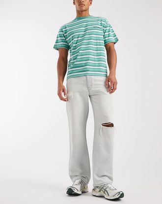 Levi's 565 - Jean droit ample d&eacute;lav&eacute; avec d&eacute;chirures-Bleu