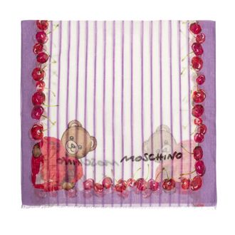 Moschino unisex, Accessoires, Violet, Taille: ONE Size Foulard Imprim&eacute;