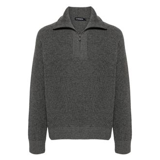 J.Lindeberg Quarter Zip Strickpullover in Grau - - Knitwear - Herren - Grau - XL