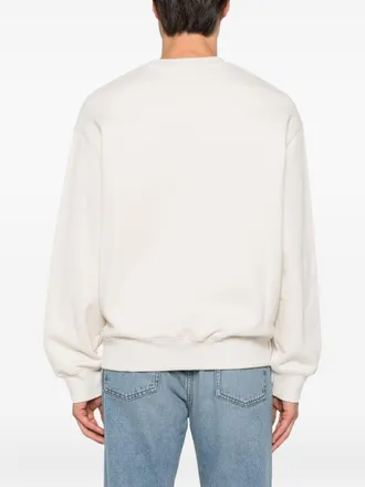 Maison Kitsun&eacute; Fox-Patch Cotton Sweatshirt - Beige