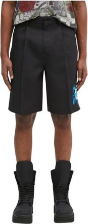 Undercover Shorts Tailleur Patchwork Graphique Punk - Homme - Shorts - Noir - Taille: M