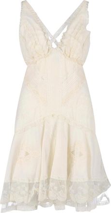Ermanno Scervino Cotton Muslin Midi Dress