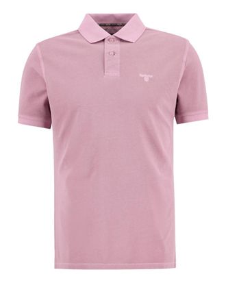 Barbour Piqu&eacute;-Poloshirt aus Baumwolle mit Label-Schriftzug, Tailored Fit in