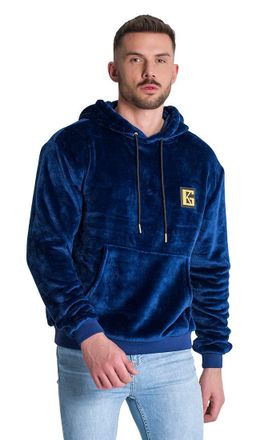 Gianni Kavanagh Herren Blau (Blue Gk Iron Sherpa Hoodie Sweatshirt, XL