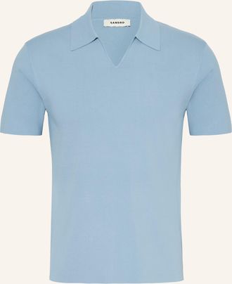 Sandro Sandro Strick-Poloshirt blau