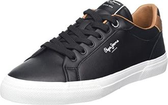 Pepe Jeans London Baskets Kenton Court M pour Homme, Noir, 42 EU