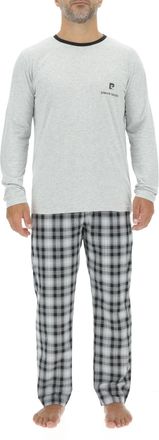 Pierre Cardin Pierre Cardin Underwear Herren Pca/1/Enl/226 Pyjamaset, Grau meliert/Schwarz, L
