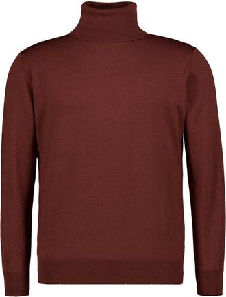 Boggi Milano Herren Pullover braun Merinowolle unifarben