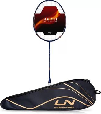 Li-Ning Li-Ning Ignite 8 Badmintonschl&auml;ger 5U G6, 77 Gramm, Marineblau