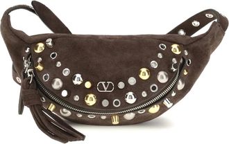 Valentino Garavani Nellc&ocirc;te Suede Fanny Pack - unisex - Sacs - Brun - Taille: ONE Size