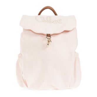 Chlo&eacute; Femme, Sacs, Rose, Taille: ONE Size Sac &agrave; dos avec logo brod&eacute;