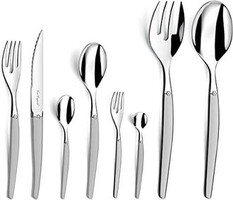 Lou Laguiole Jet Sablé - Ménagère 74 pièces