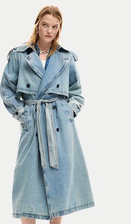 Desigual Tenchcoat Vio 26SWED17 Blau Regular Fit