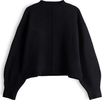 OPUS Strickpullover Punus aus weichem Strick Verk&uuml;rzte Silhouette mit Ballon&auml;rmeln und Seitenschlitzen
