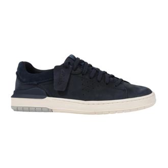 Clarks Leder-Schn&uuml;r-Sneakers - - Shoes - Herren - Blau - 45 EU