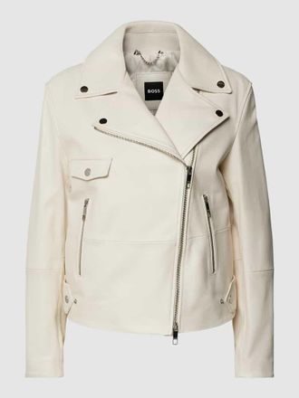 HUGO BOSS Lederjacke mit Reverskragen Modell Sajina