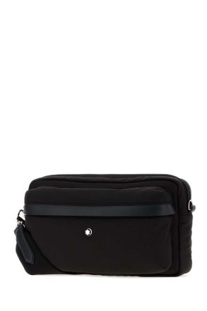 Montblanc Mens Black Canvas Crossbody Bag Borse A Mano