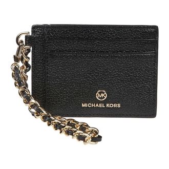 Michael Kors Kartenetui mit kleiner Kette - - Accessories - Damen - Schwarzk - ONE SIZE