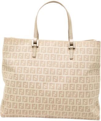 Fendi Shopper - Zucchino Canvas Tote - Gr. unisize - in Braun - für Damen
