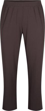 Zizzi Flash by Pantalon uni pour femme Coupe droite Taille 42-60, chocolat, 58-60 grande taille
