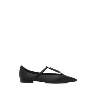 Emporio Armani Verzierte T-Strap Ballerinas - - Shoes - Damen - Schwarzk - 40 EU