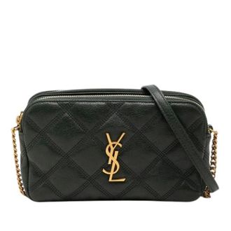 Saint Laurent Pre-owned Becky Double Zip Crossbody - Femme - Pre-owned - Noir - Taille: ONE Size