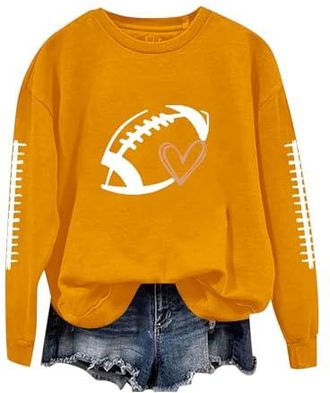 Generic Sweat-shirt pour femme - Imprim&eacute; graphique - Haut surdimensionn&eacute; - Col rond - Manches longues - Automne - Hiver - D&eacute;contract&eacute; - Confortable - Tendance