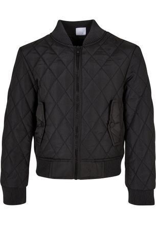 Urban Classics Damen Girls Diamond Quilt Nylon Jacket Black, 158/164