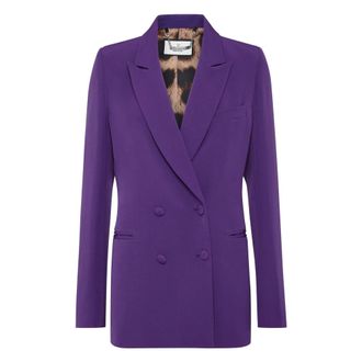 Philipp Plein Double-Breasted Blazer - - Jackets - Damen - Lila - M