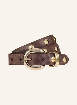 B.Belt B.Belt Lederg&uuml;rtel Mit Nieten braun