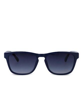 Calvin Klein Jeans lunettes de soleil &agrave; monture rectangulaire - Bleu
