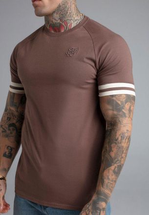 Siksilk T-Shirt SikSilk Herren Braun and Ecru Tournament T-Shirt