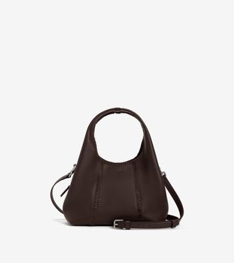 Le Tanneur Petit sac &agrave; main Juliette en cuir lisse et surpiq&ucirc;res