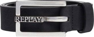 Replay Herren AM2706 G&uuml;rtel, 0098 Black, 110 cm