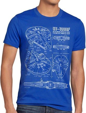 style3 T-Shirt Millennium Falcon star krieg wars imperium der sterne vader