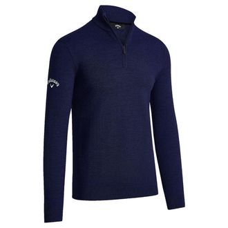 Callaway Herren 1/4 Zipped Merino Sweater m&auml;dchen Pullover, Blau (Azul Navy 401), Large