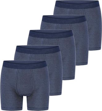 Esge Herren - 5er Spar-Pack - Feinripp Ringel 320 - Pant/Unterhose mit Eingriff - Baumwolle (DE/NL/SE/PL, Alphanumerisch, XL, Regular, Regular, Marine)