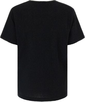 Co Silk Linen Knit T-Shirt - Black