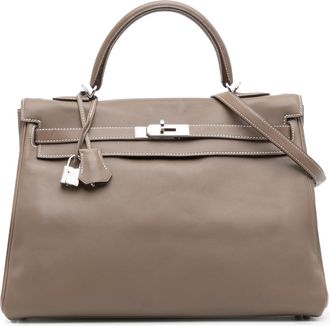 Herm&egrave;s Etoupe Swift Kelly II Retourne 35