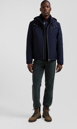 Eden Park Blouson Zipp&eacute; &Agrave; Capuche Bleu Marine