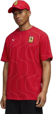 Puma Herren Scuderia Ferrari HP Monza T-Shirt S, Rosso Corsa Red