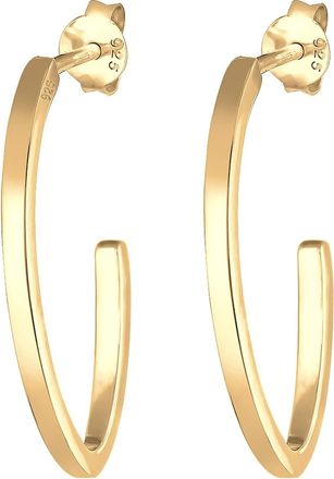 Elli Ohrringe Damen Creole Oval Trend 925 Sterling Silber vergoldet